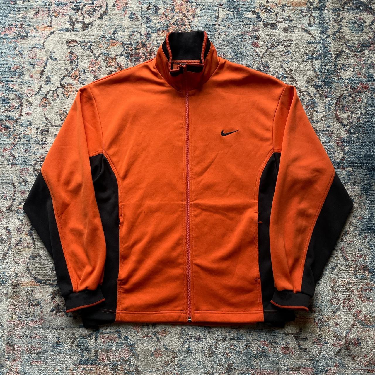 Vintage Nike orange spell out jacket - Small Nike... - Depop