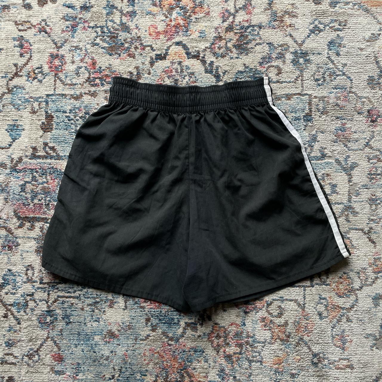 Retro Newcastle Adidas black football shorts - Small... - Depop