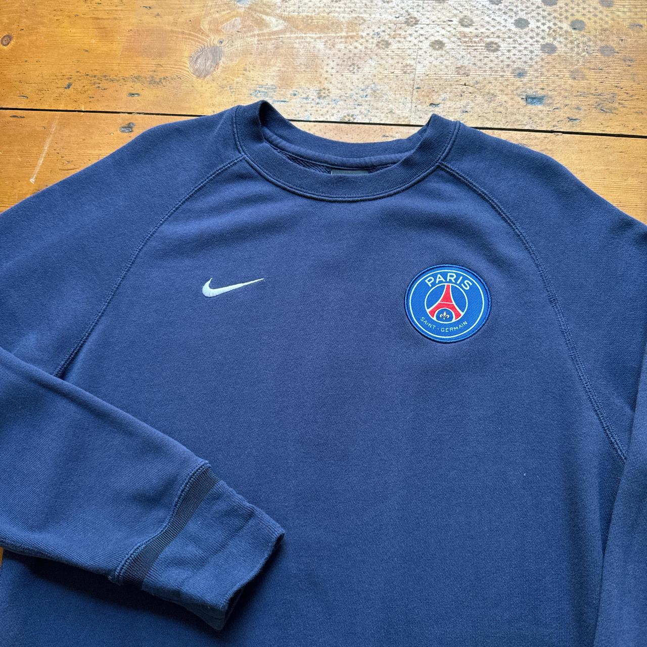 Vintage PSG Nike navy sweatshirt - Small PSG Nike... | Depop
