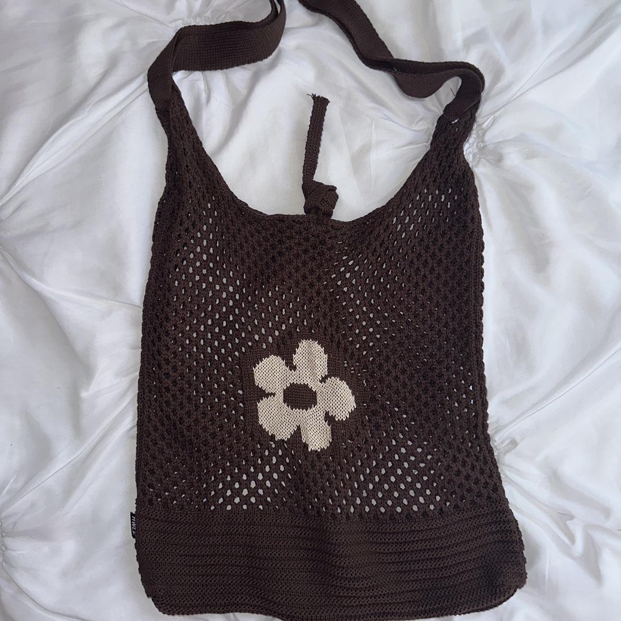 crochet brown bag cutest beach bag ☆open to offers ☆ - Depop
