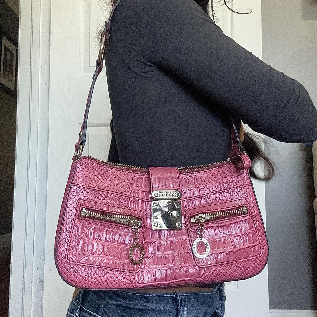 Pink Guess Textured Kawaii Multipurpose Pink Mini... - Depop