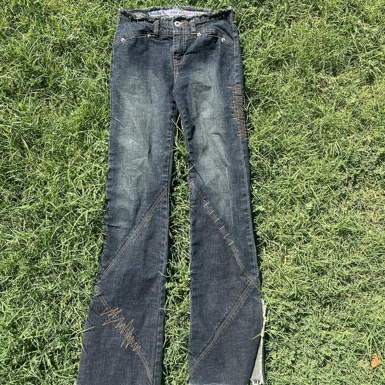 the most insane low rise dark wash parasuco jeans... - Depop