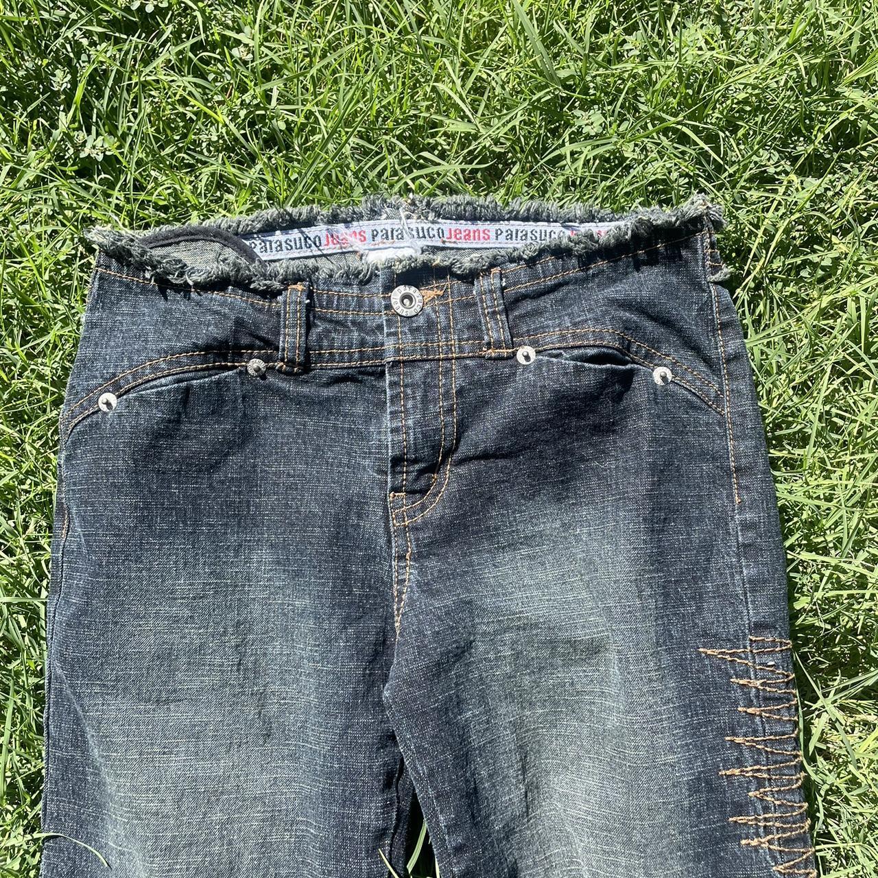 the most insane low rise dark wash parasuco jeans... - Depop