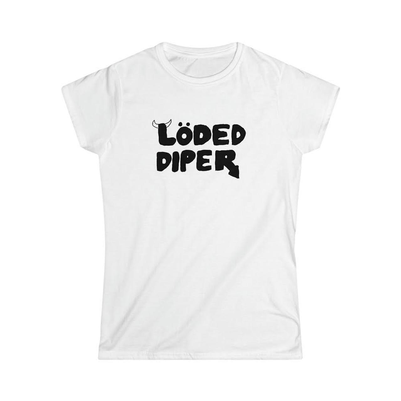 Loded Diper White Women’s T-Shirt Condition: Brand... - Depop
