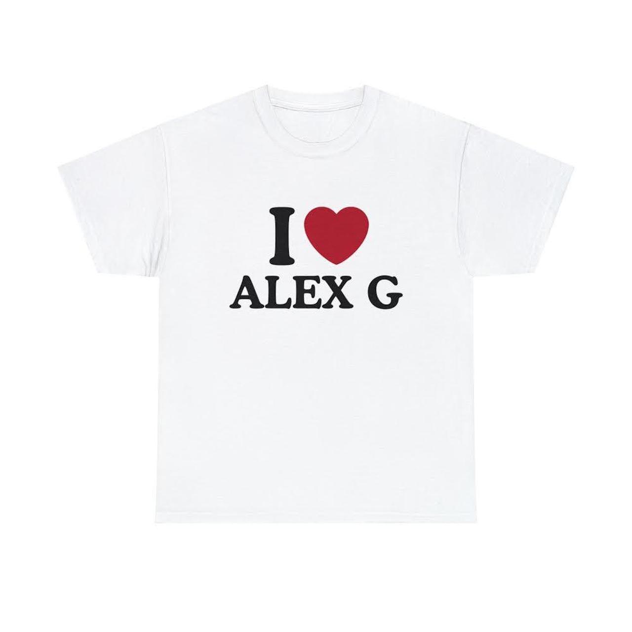 I Heart/Love Alex G Band White Men’s... - Depop