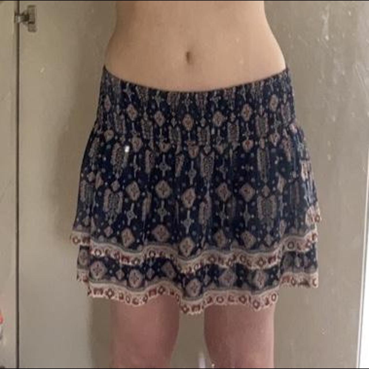 adorable rara bohemian mini skirt from hollister.... - Depop