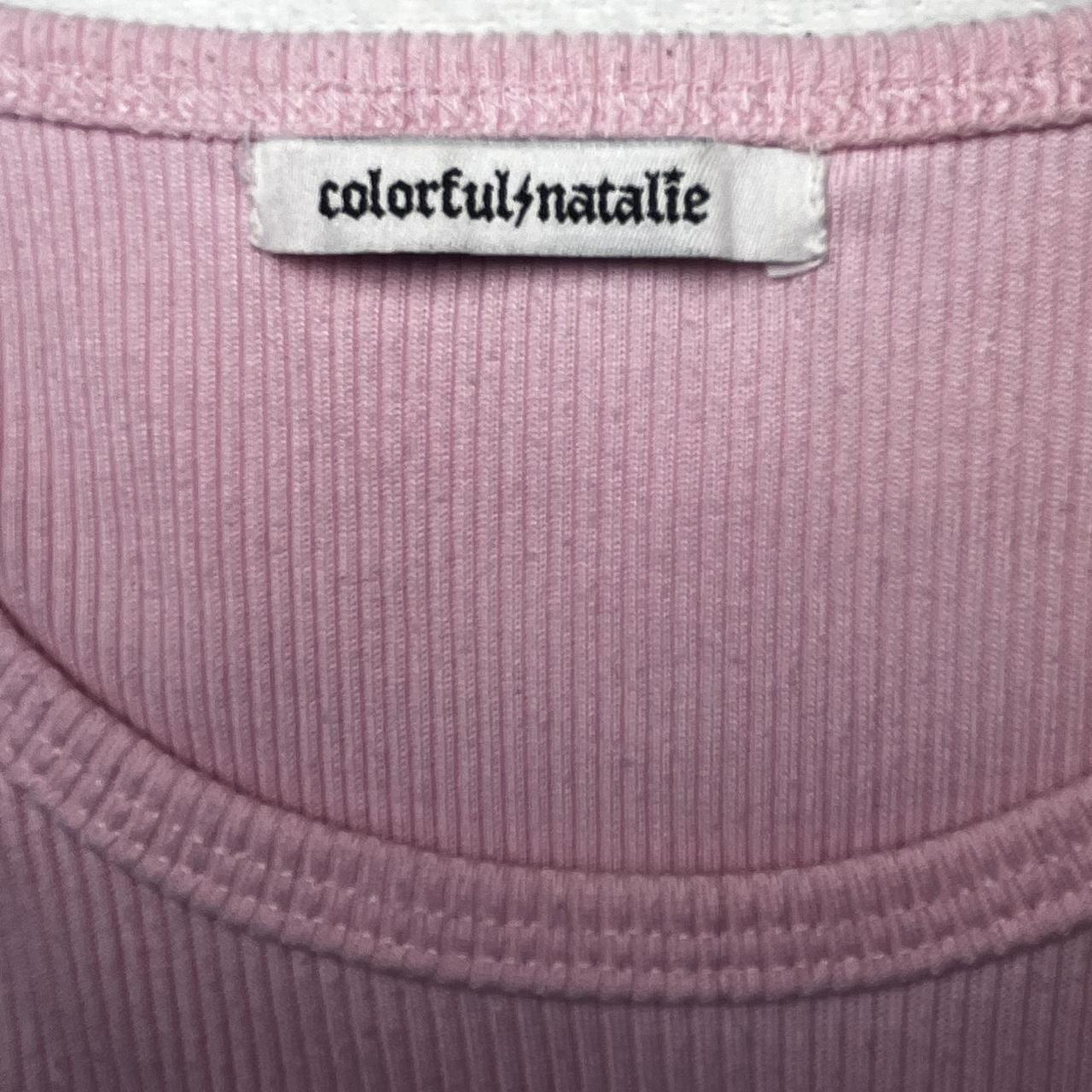 Pink Angel Embroidered Crop Top from Colorful... - Depop