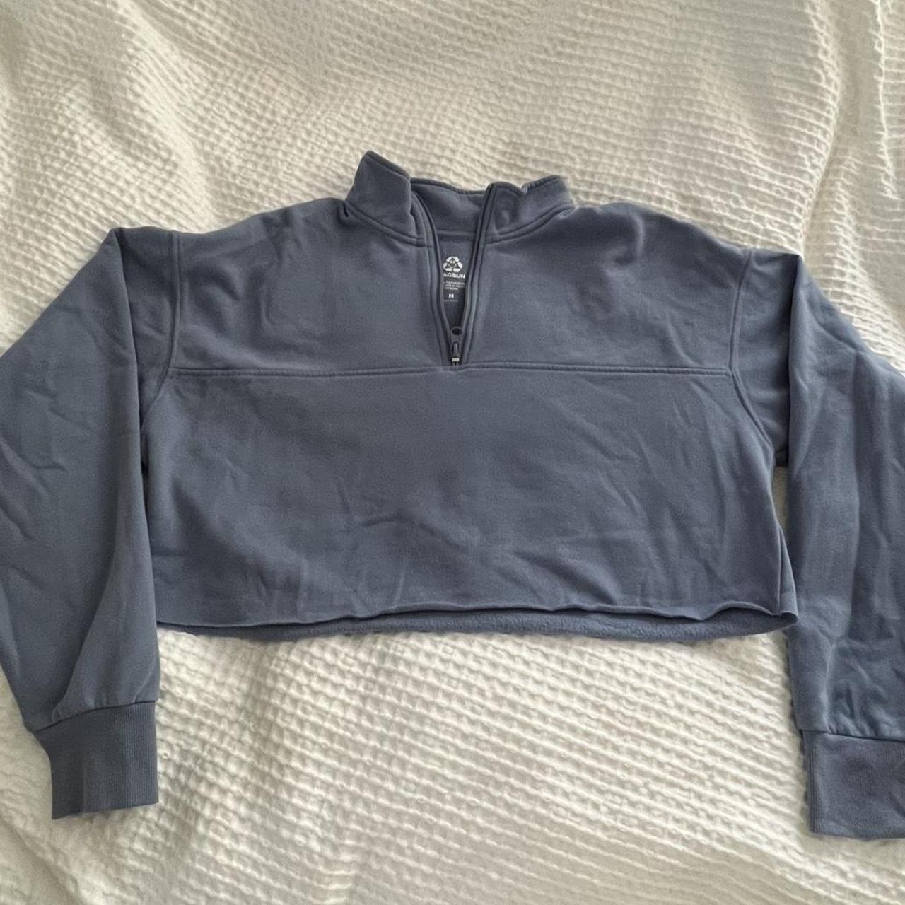 pacsun crop quarter zip - Depop