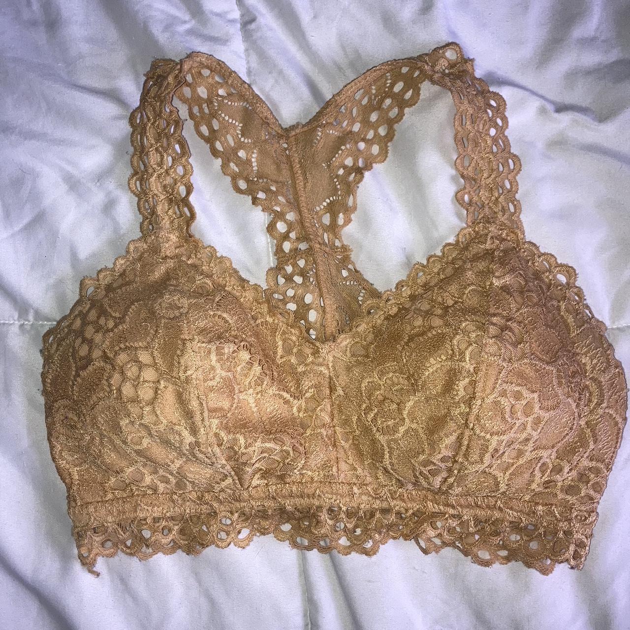 Maurices Yellow Lace Bralette! -size small... - Depop
