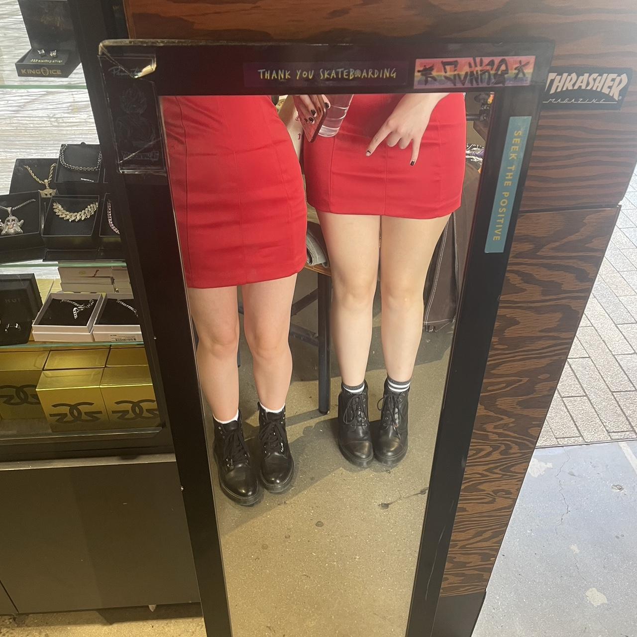 Super cute red tight fitting dress! Worn once for... - Depop