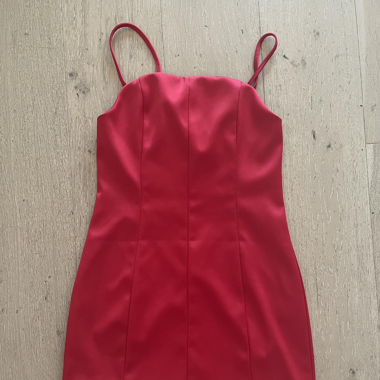 Super cute red tight fitting dress! Worn once for... - Depop