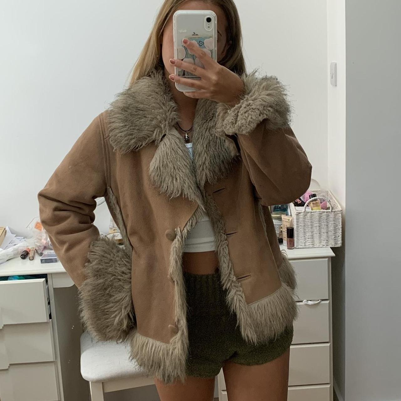 Vintage 2000s Afghan coat • y2k • brand : HOOCH •... - Depop