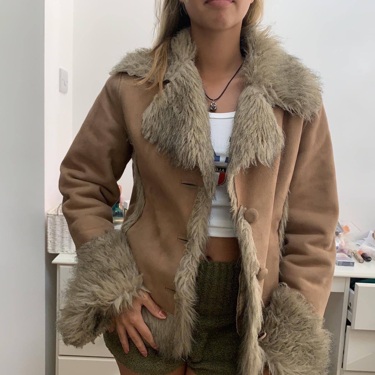 Vintage 2000s Afghan coat • y2k • brand : HOOCH •... - Depop