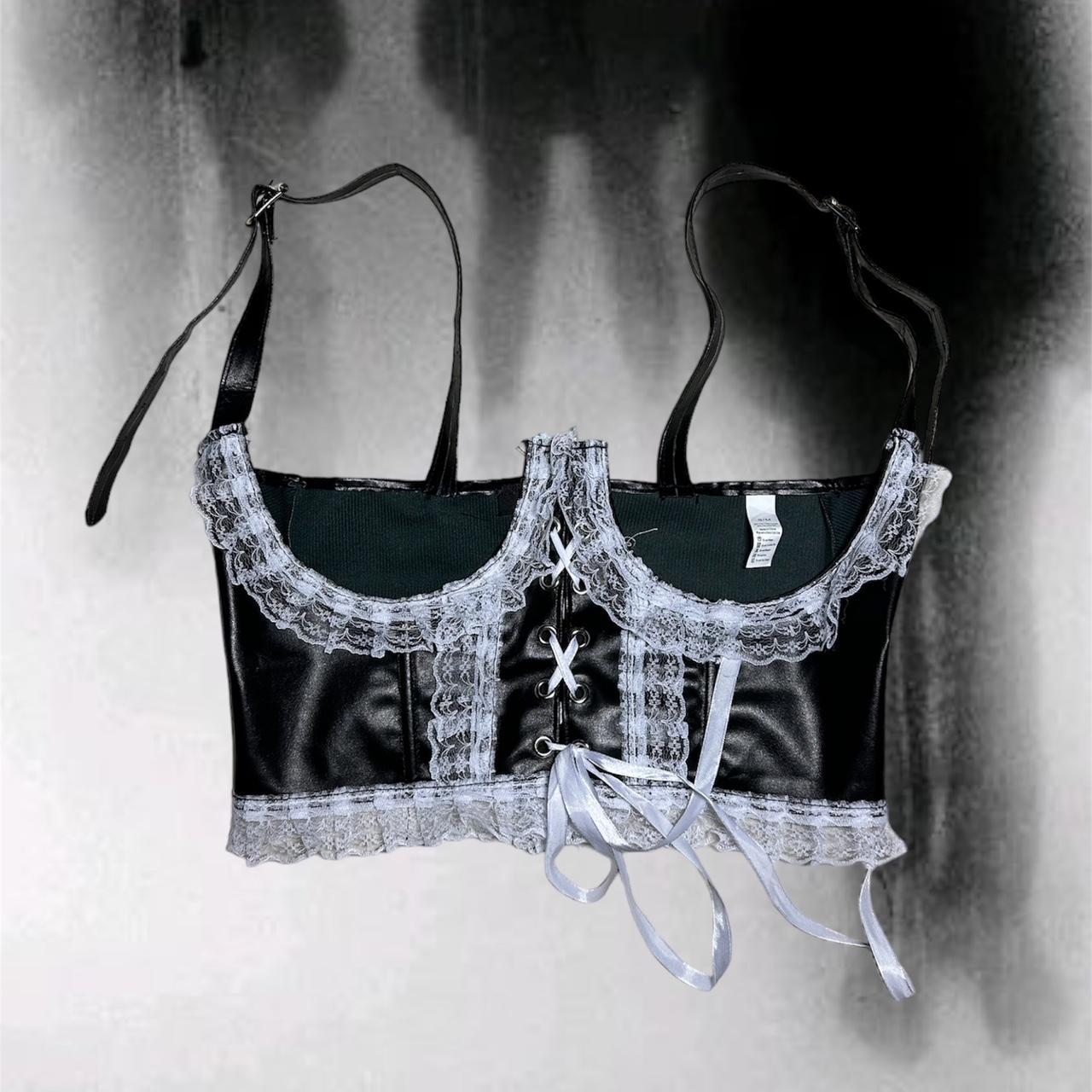 hot topic lace corset top ★ brand new never... - Depop