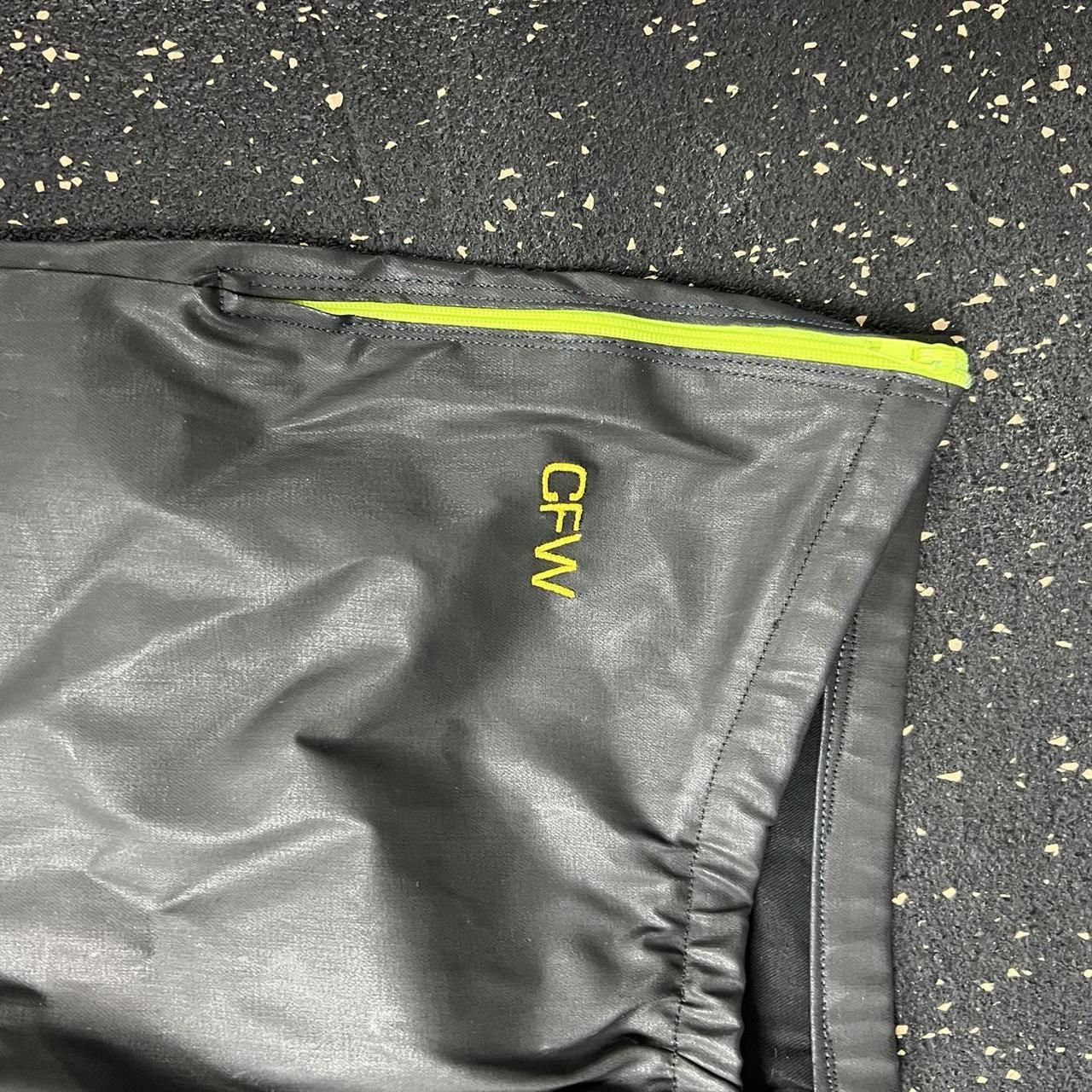 CFW leather like pants, stretch, zipper in side L - Depop