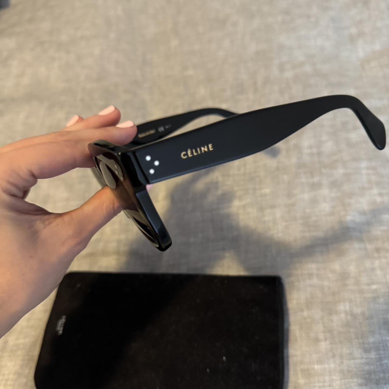 Celine oversized s002 sunglasses in acetate black.... - Depop