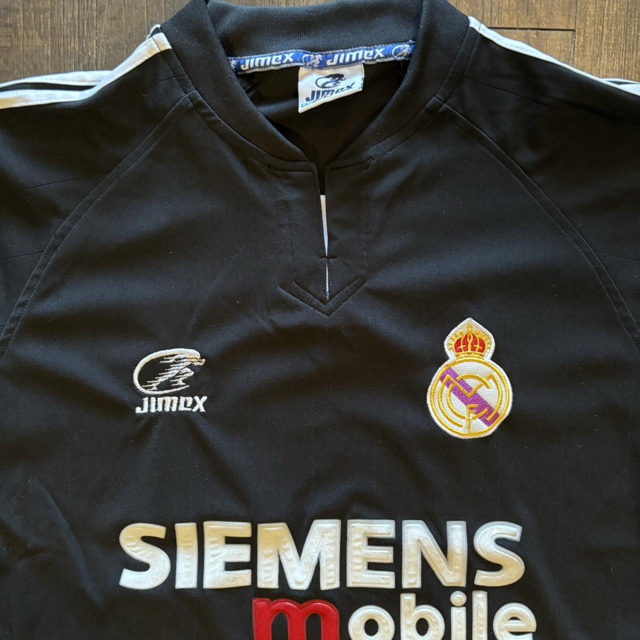 Real Madrid Adidas Black Soccer Futbol Jersey... - Depop