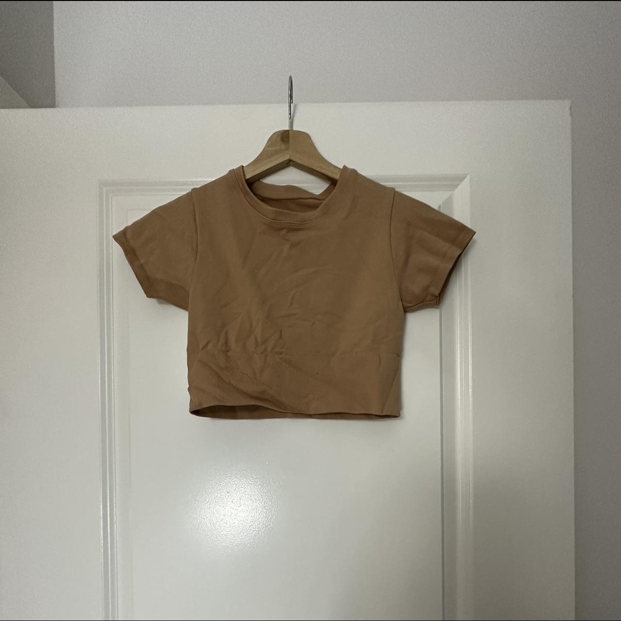 Offline by Aerie tan seamless crop tee - Depop