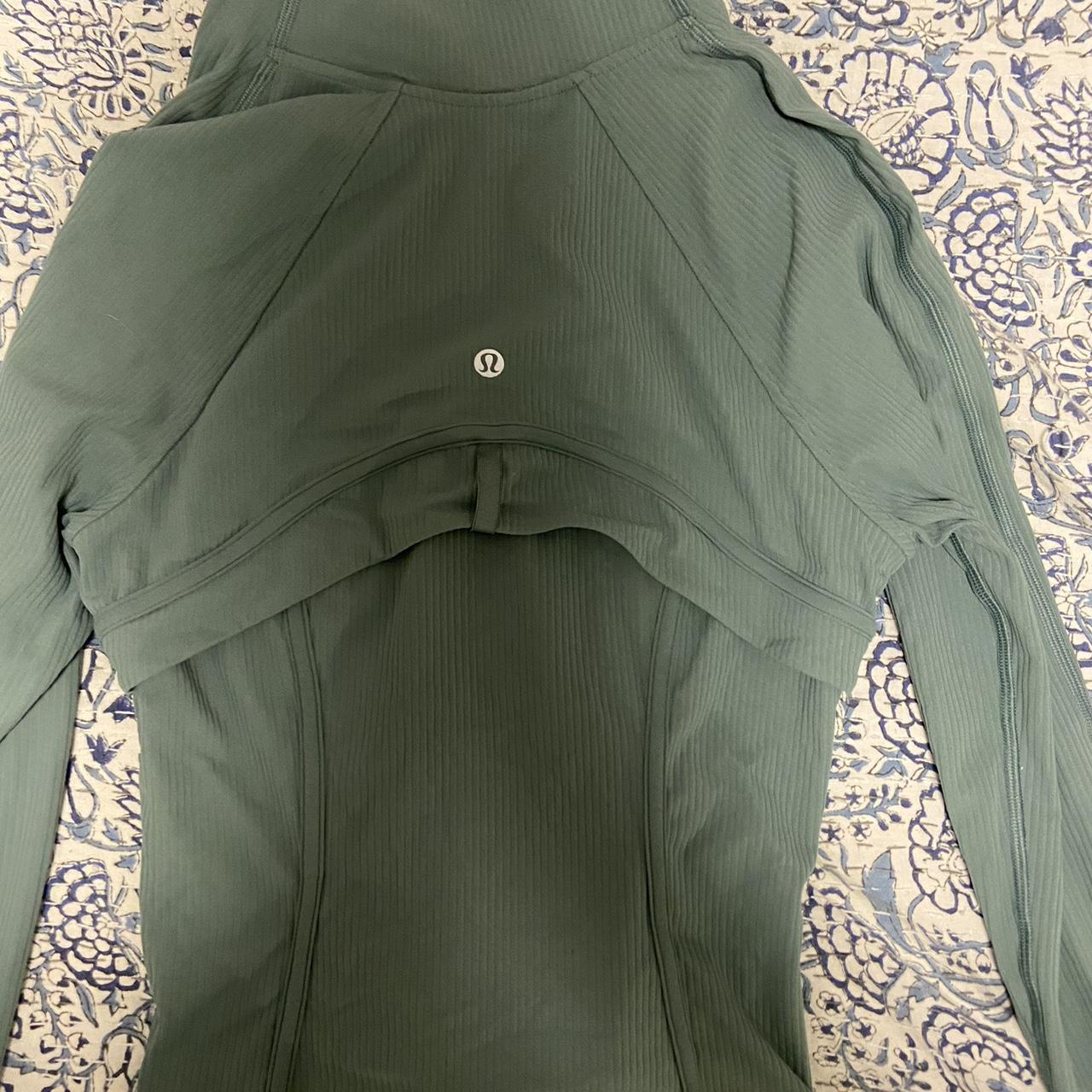 Lululemon green Nulu define jacket only worn a few... - Depop