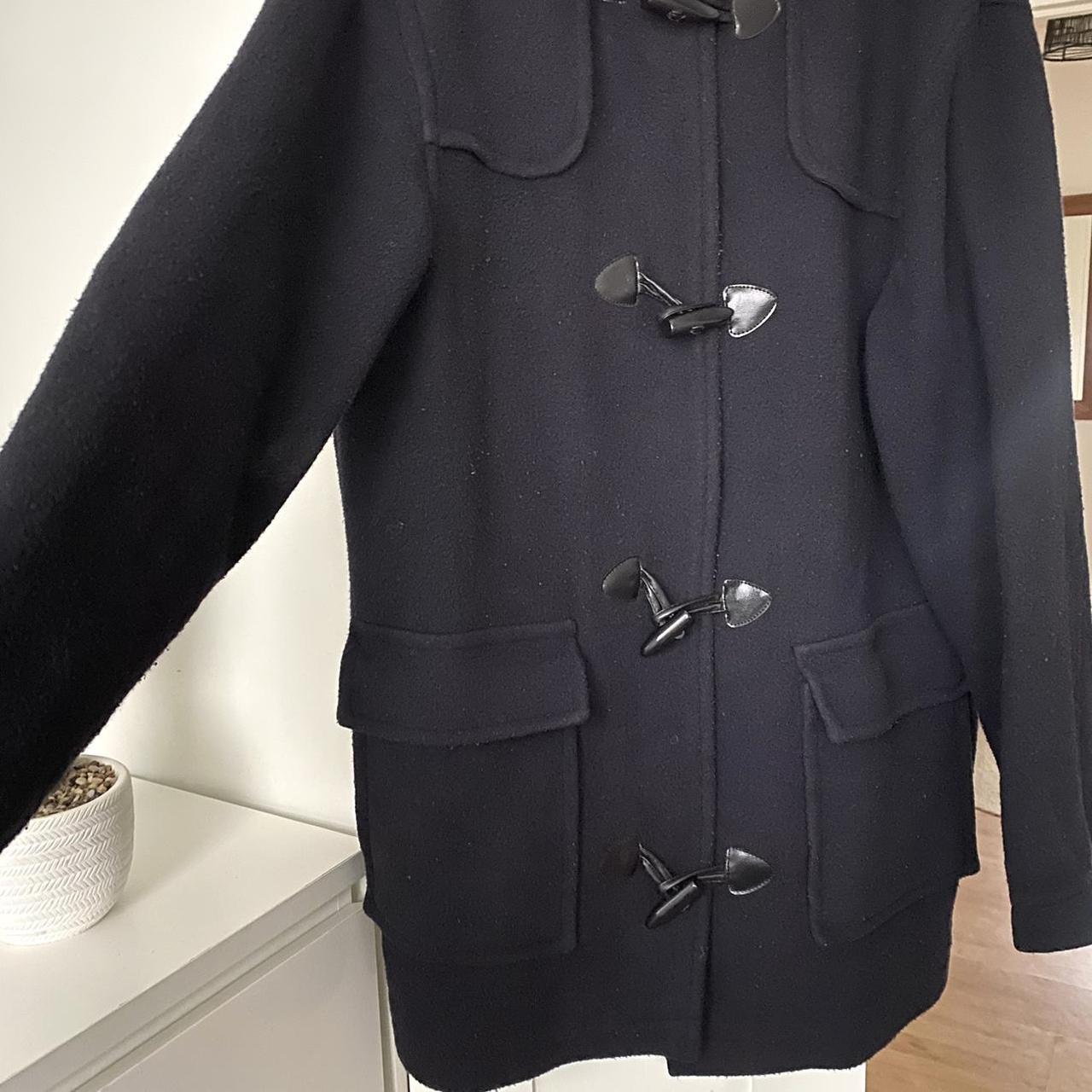 duffle coat in navy •light bobbling and linting,... - Depop