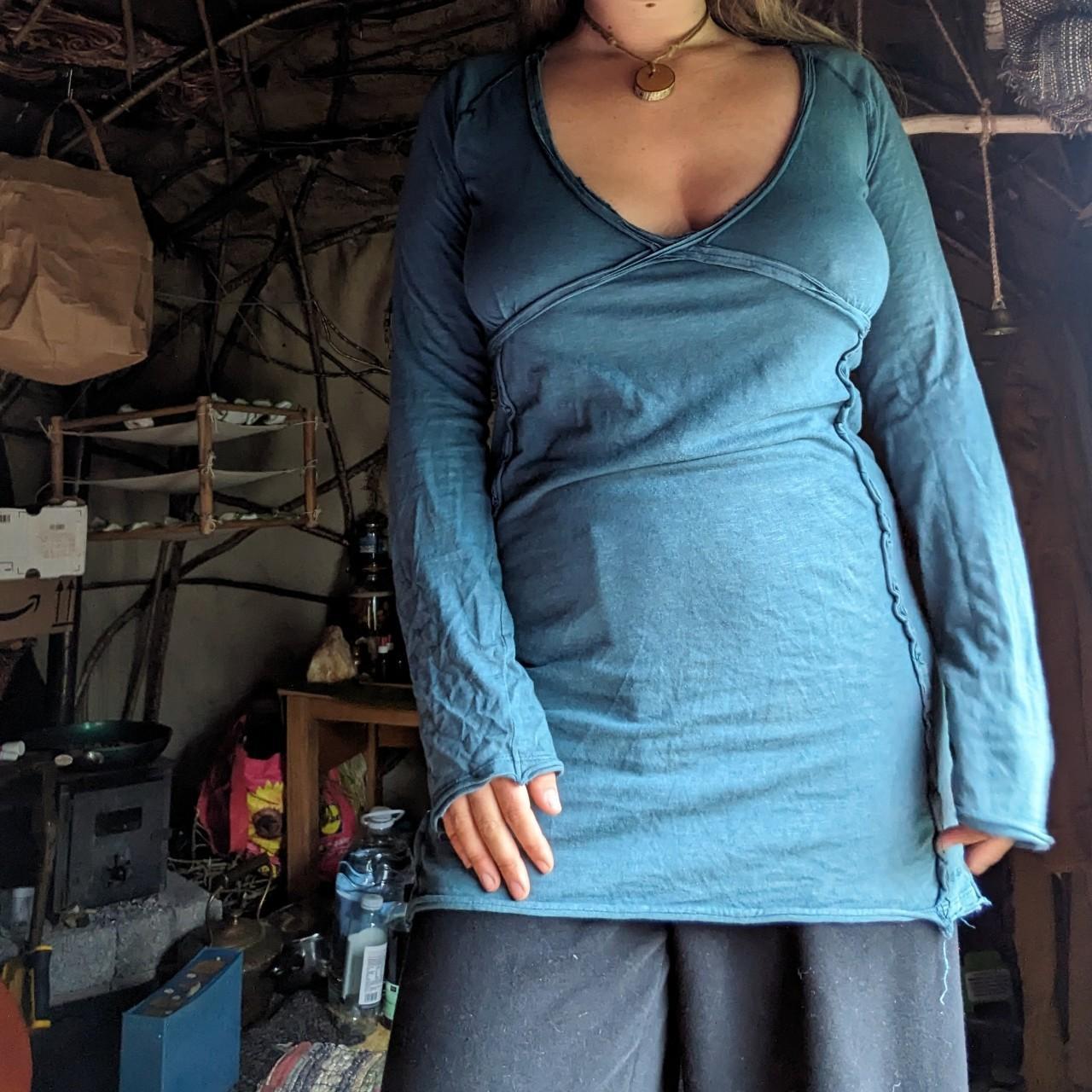 Blue long sleeve tunic top Fat face size 8 Worn... - Depop