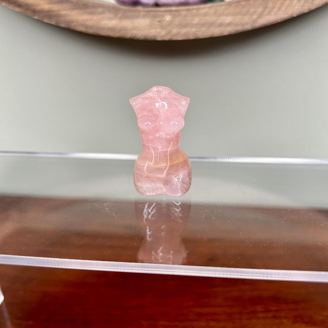 Rose Quartz body figurine. Please see last photo for... - Depop