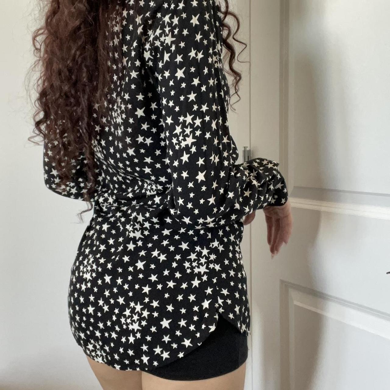 iconic ysl saint laurent star print button up 🌟... - Depop