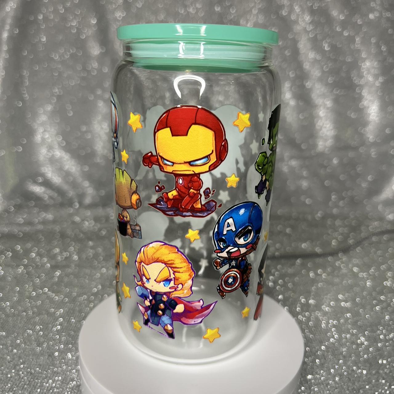 Marvel 16oz glass cup - Depop