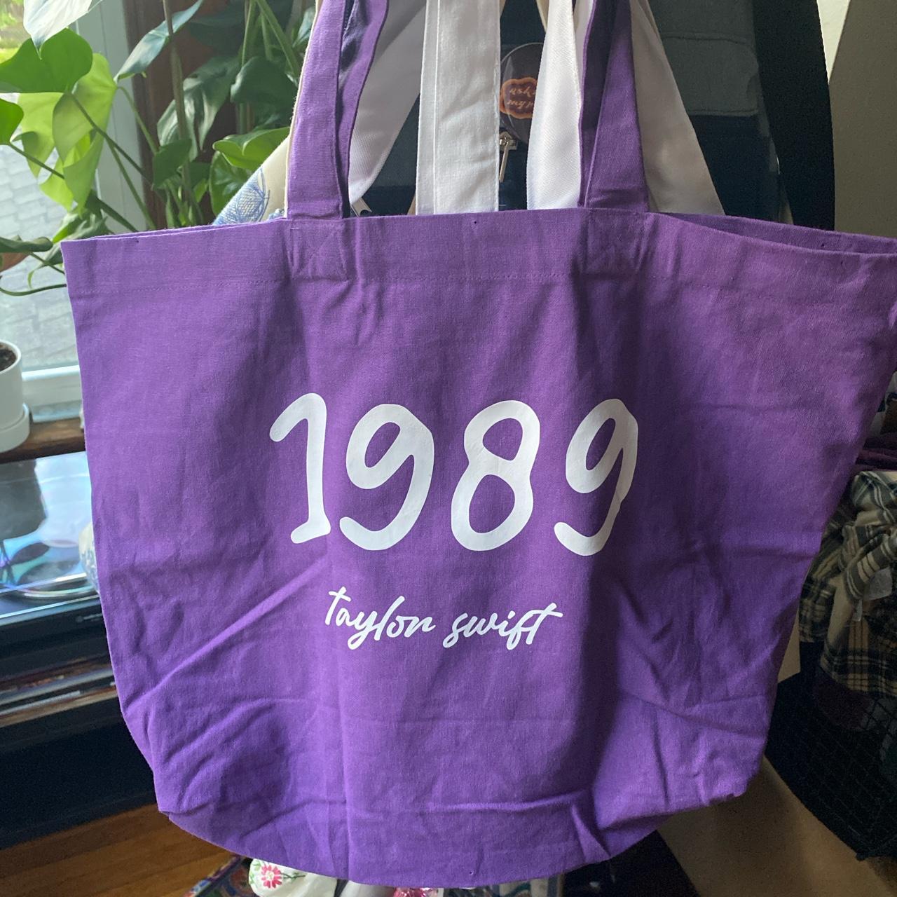 1989 Taylor Swift Purple Tote Bag Free Shipping... - Depop