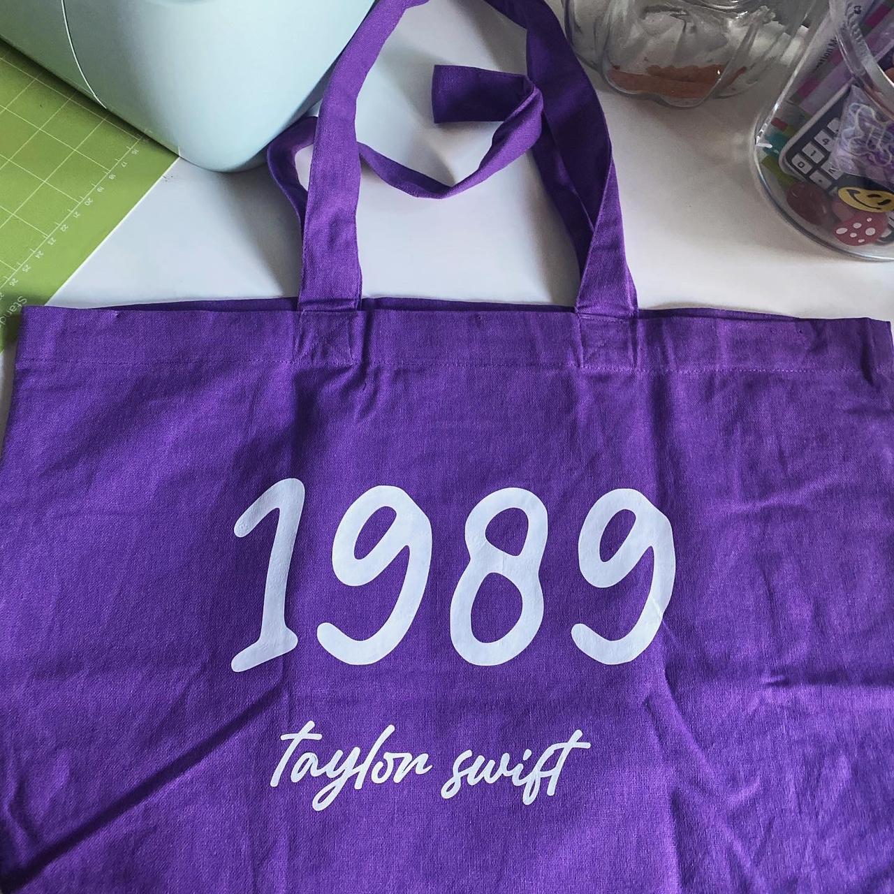 1989 Taylor Swift Purple Tote Bag Free Shipping... - Depop