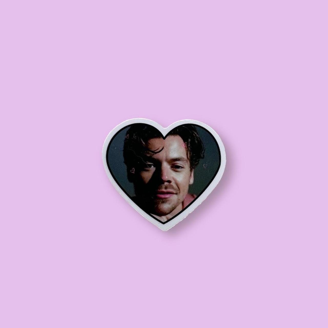 “harry heart” harry styles inspired vinyl sticker.... - Depop