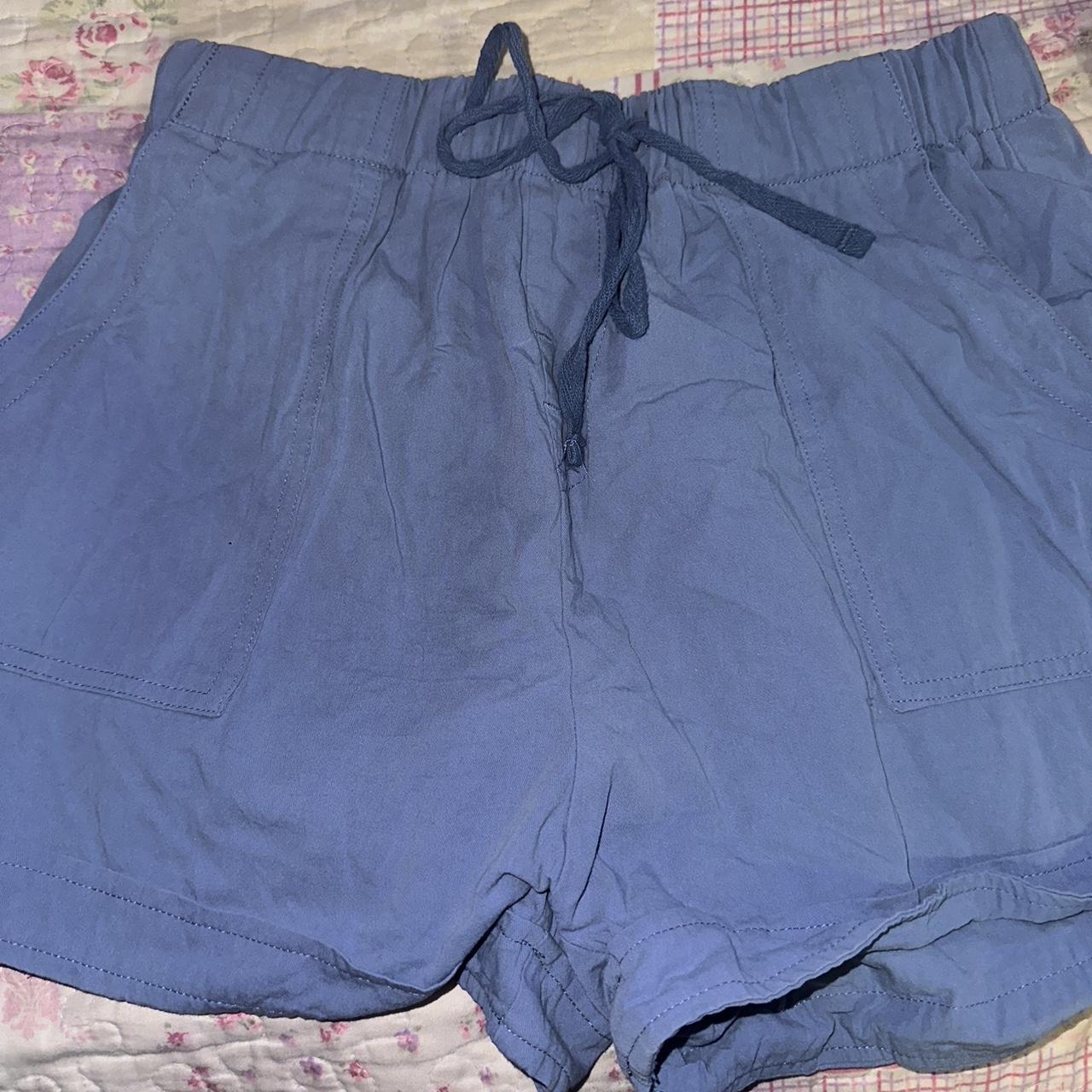 No tag but cute blue shorts :) fits like medium or... - Depop