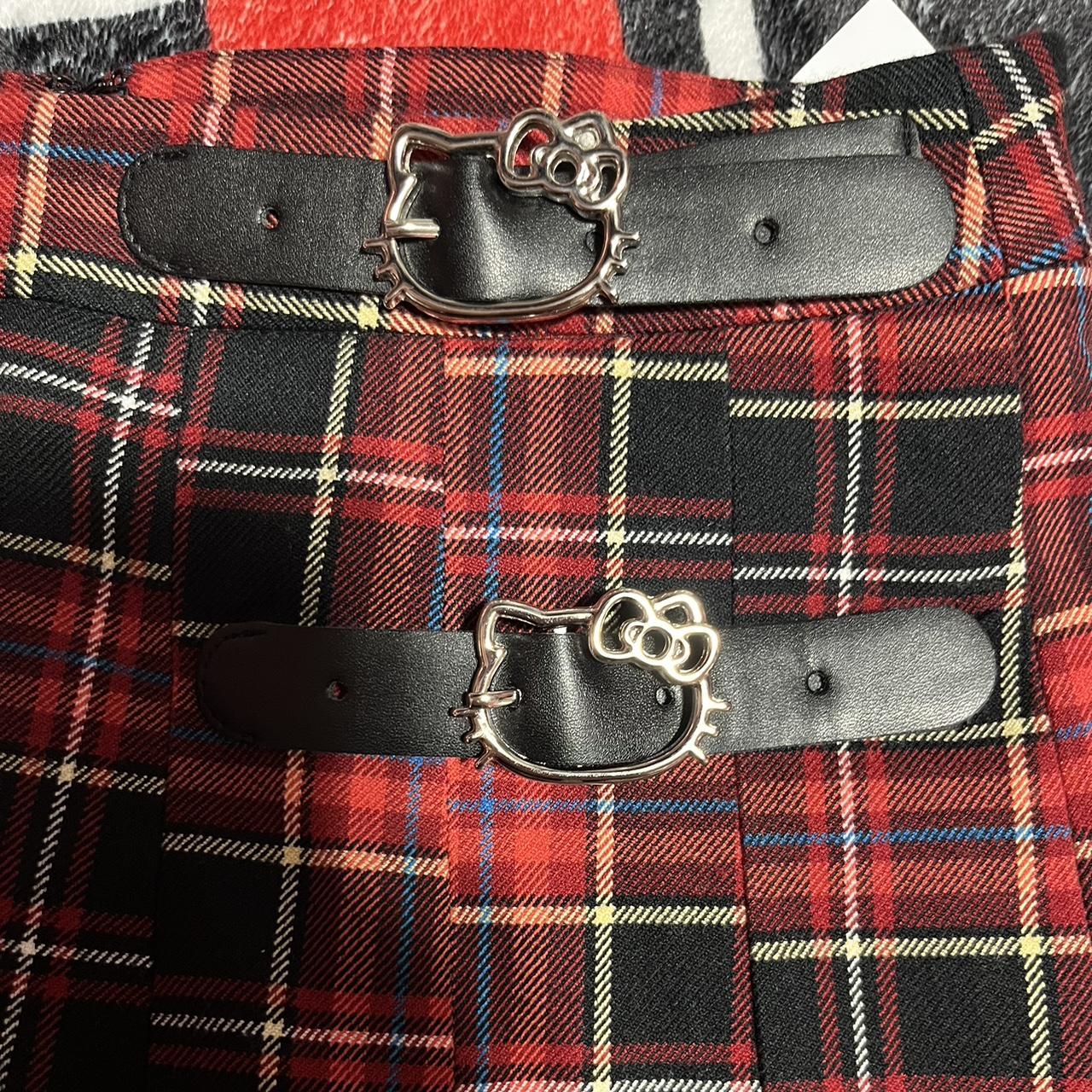 hello kitty plaid pleated skirt🐈‍⬛ from one of the... - Depop