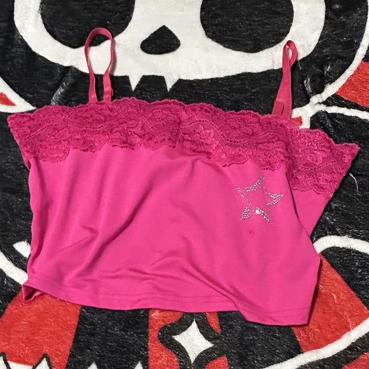 super cute hot pink mini cami top⭐️💓 fits size small... - Depop