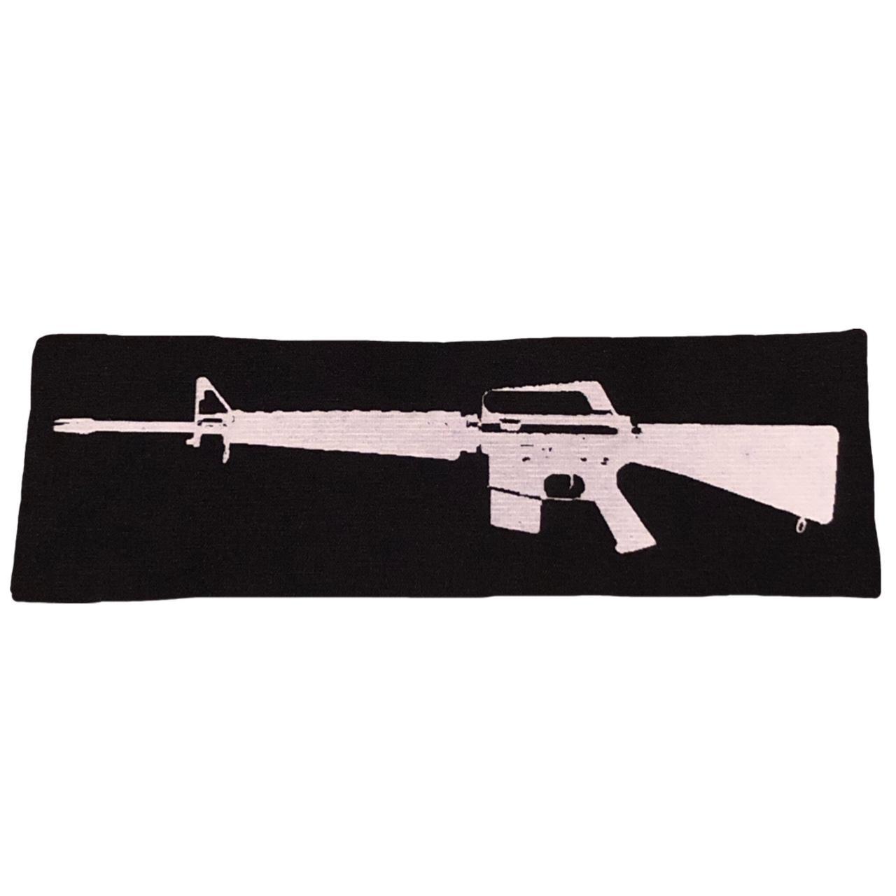 M16 screen printed sew on patch ~8.5x2.5 inches... - Depop