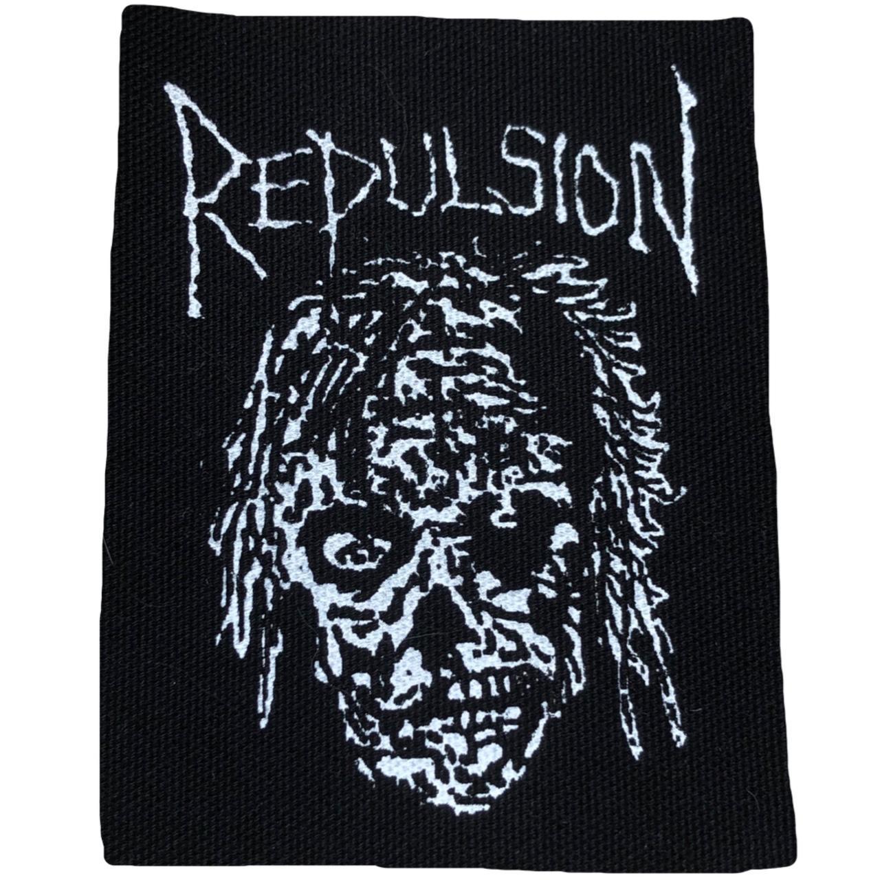 Repulsion screen printed sew on patch ~3.5x4.5... - Depop