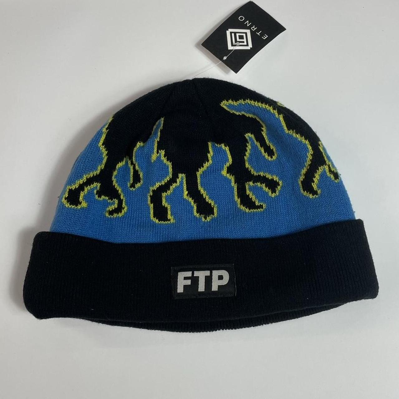 FTP FLAMES BEANIE GREAT CONDITION ONE SIZE ALL... - Depop