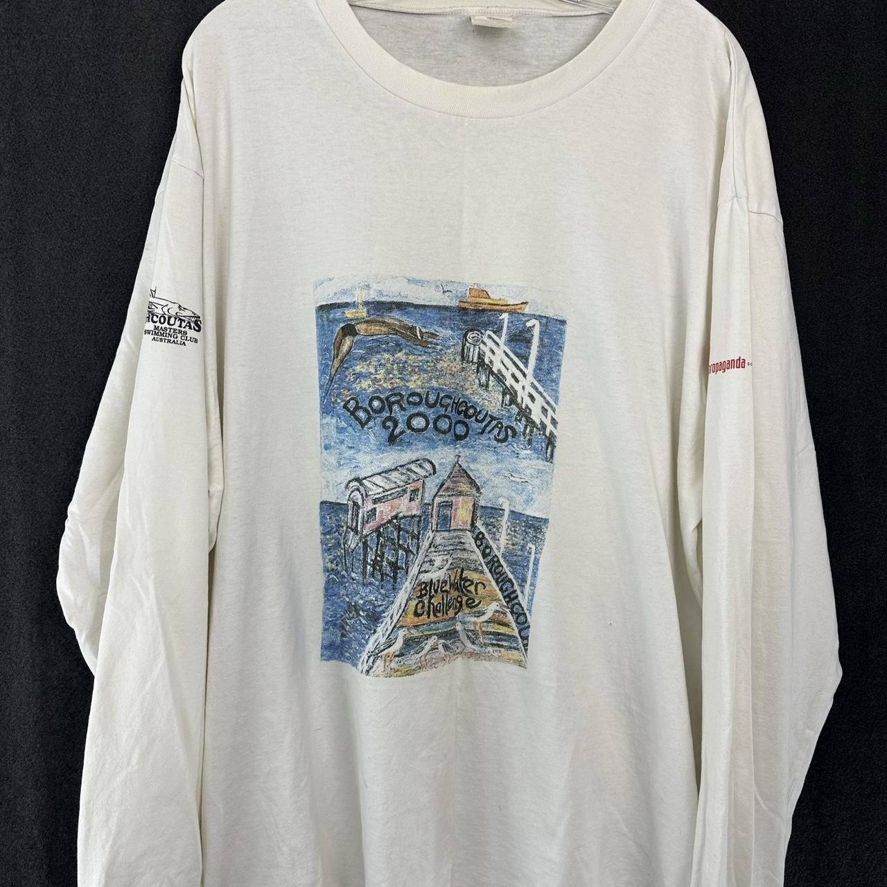 VINTAGE RIP CURL LONG SLEEVE T-SHIRT SIZE XL WHITE... - Depop