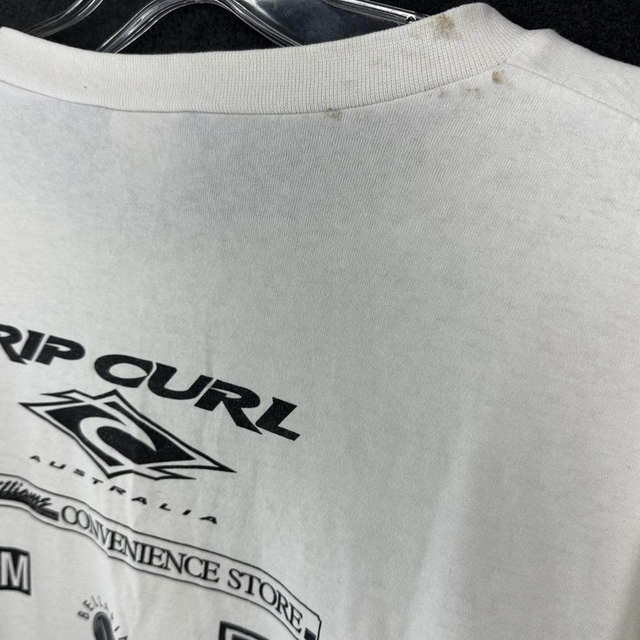 VINTAGE RIP CURL LONG SLEEVE T-SHIRT SIZE XL WHITE... - Depop