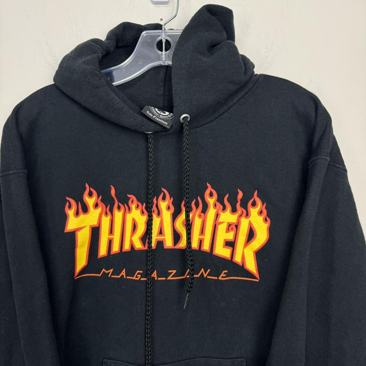 Thrasher Magazine Classic Hoodie Flames San... - Depop