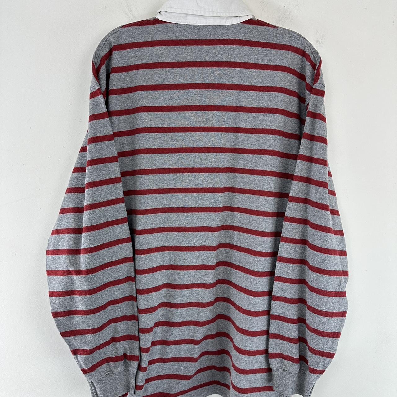RM Williams Rugby Mens Size Large Red Grey Stripe... - Depop