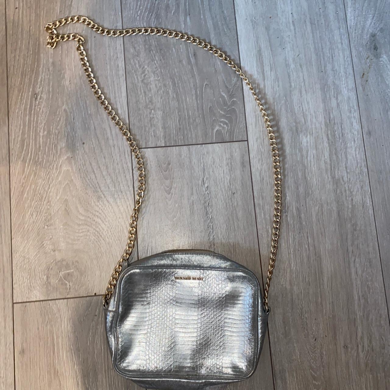 Victoria secret silver chain bag signs of wear but... - Depop