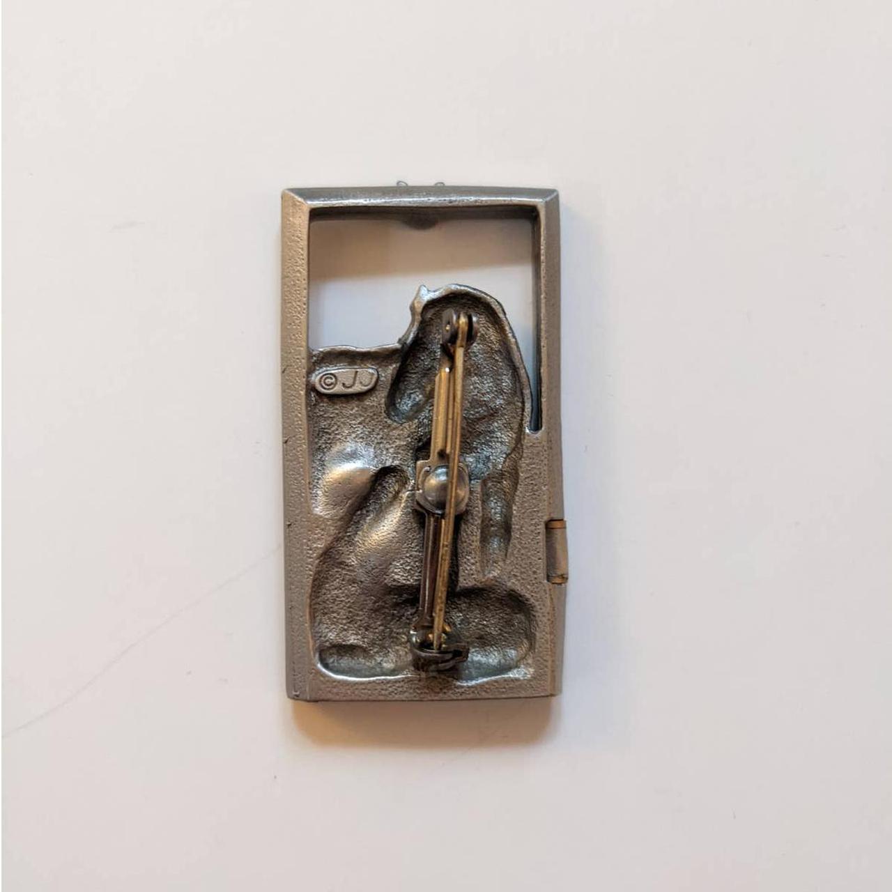 Lovely vintage pewter brooch/pin featuring a mother... - Depop