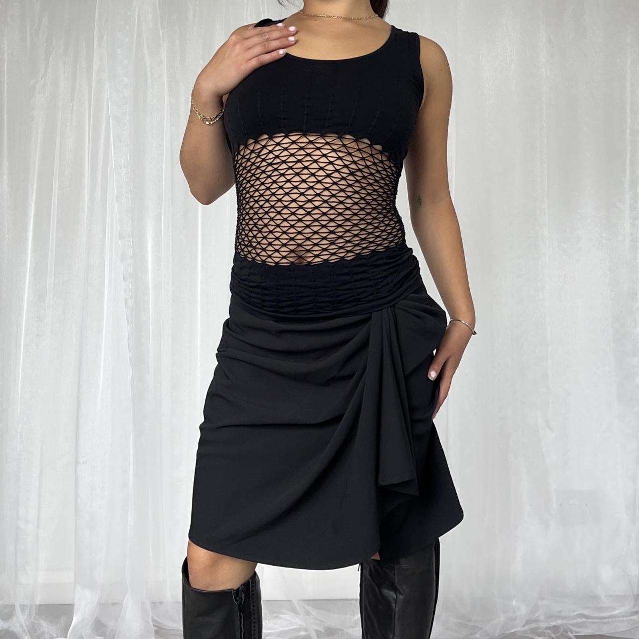 insane shapewear stretchy vest with netted... - Depop