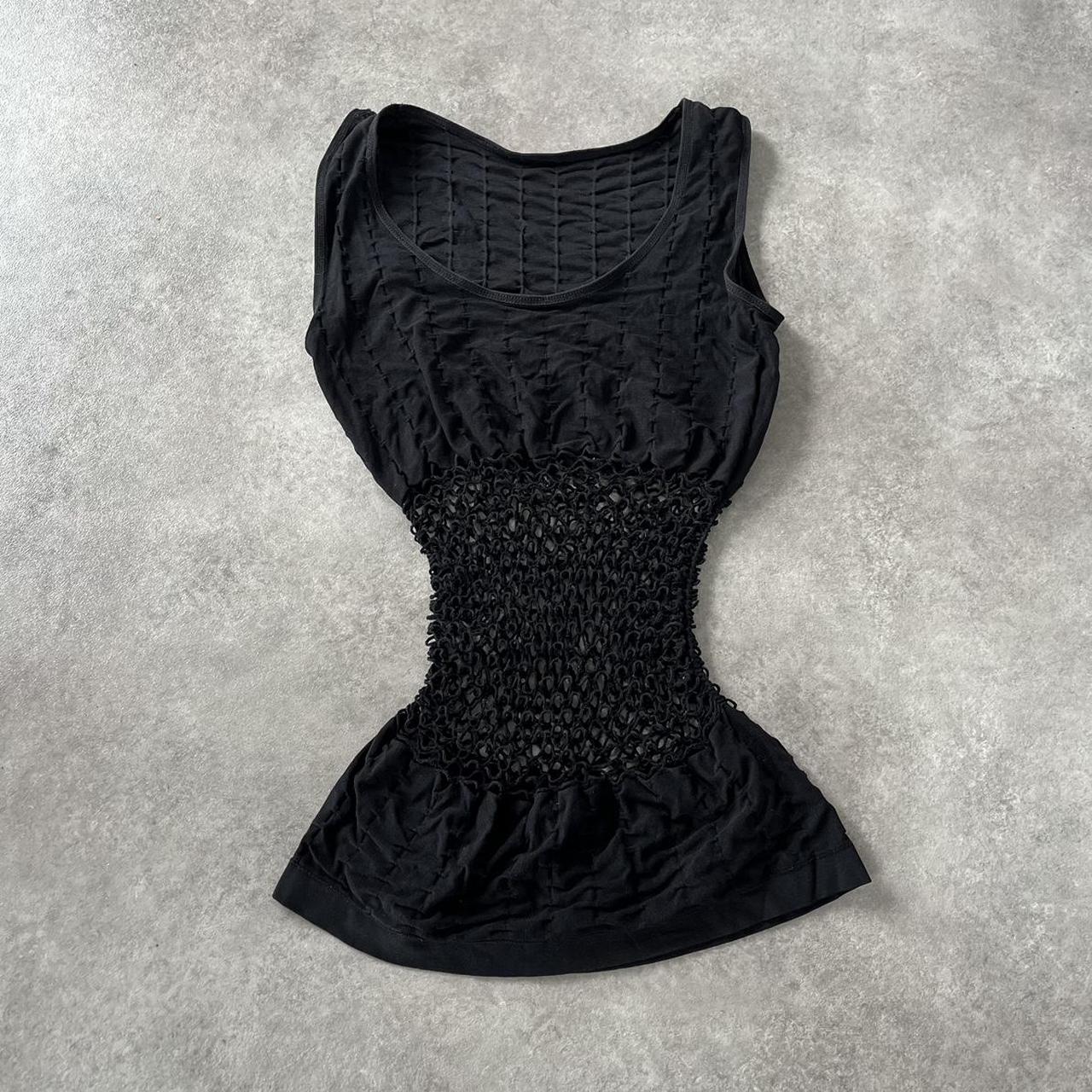 insane shapewear stretchy vest with netted... - Depop