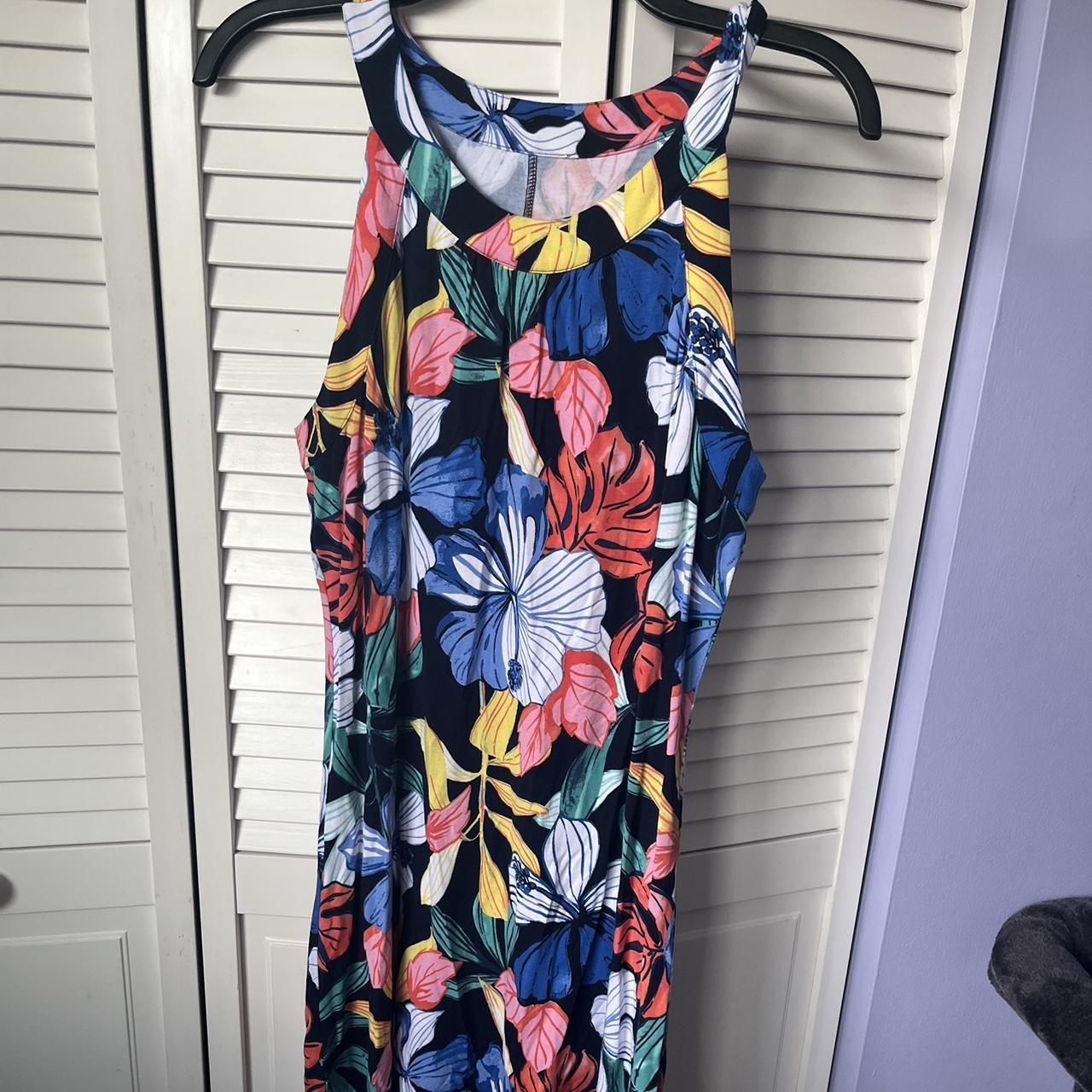 Tony Bahama beautiful dark blue floral... - Depop
