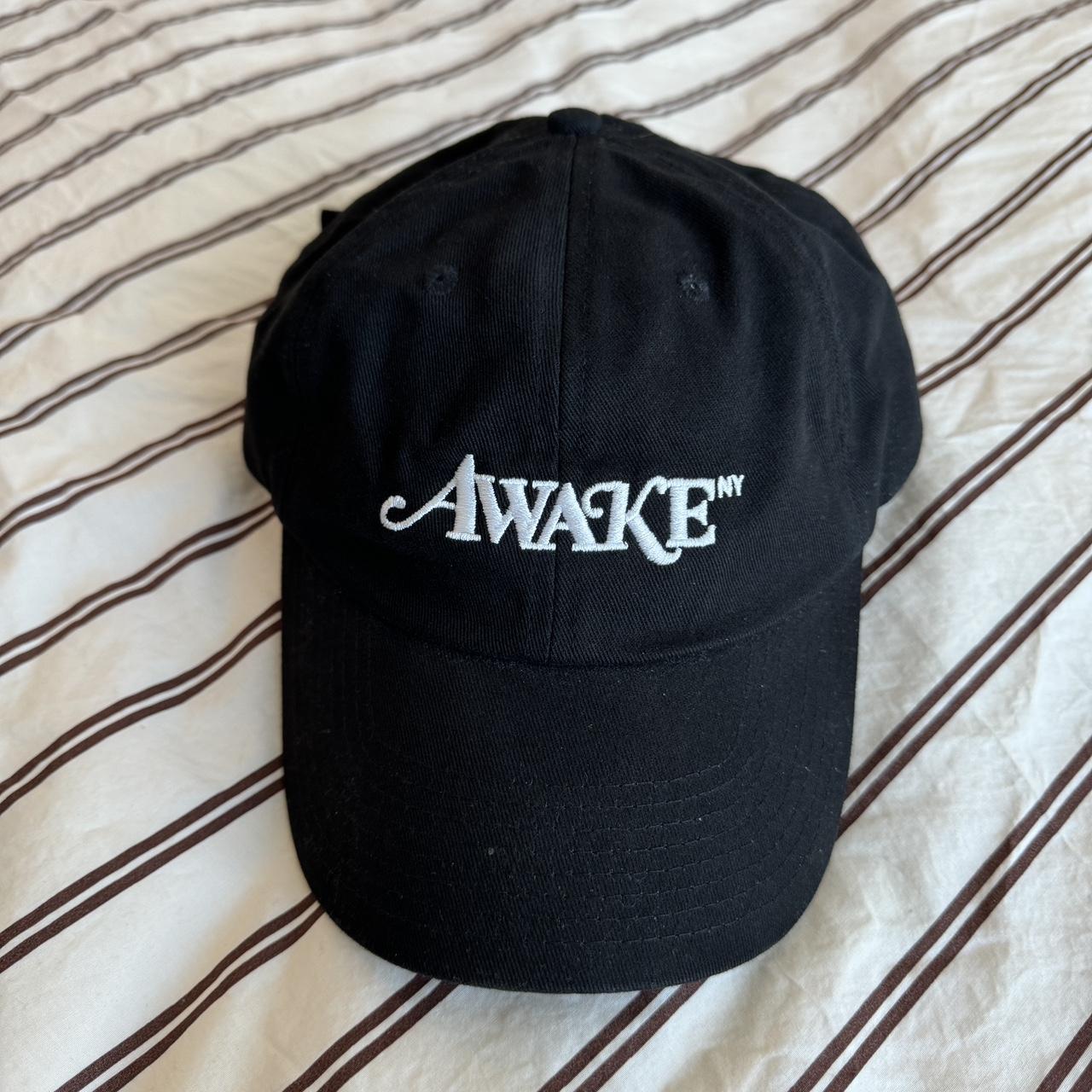 Awake cap hat in black white. Worn. Great condition - Depop