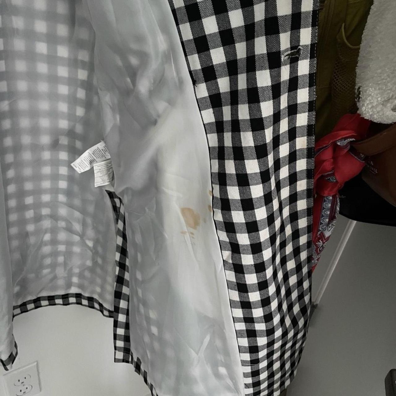 French Connection Plaid Trench Coat Size M French... - Depop