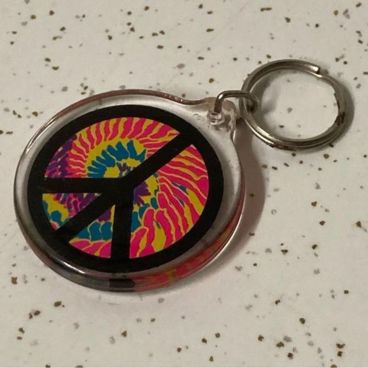 Super cute retro keychain featuring a plastic disk... - Depop