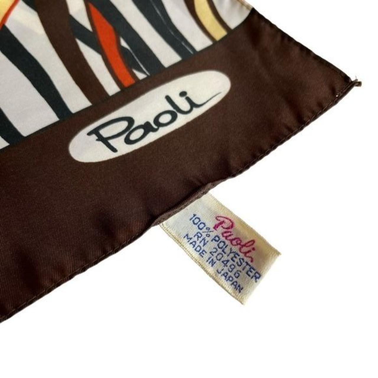 Vintage 60s-70s Paoli Fall Floral Scarf, Rectangular... | Depop